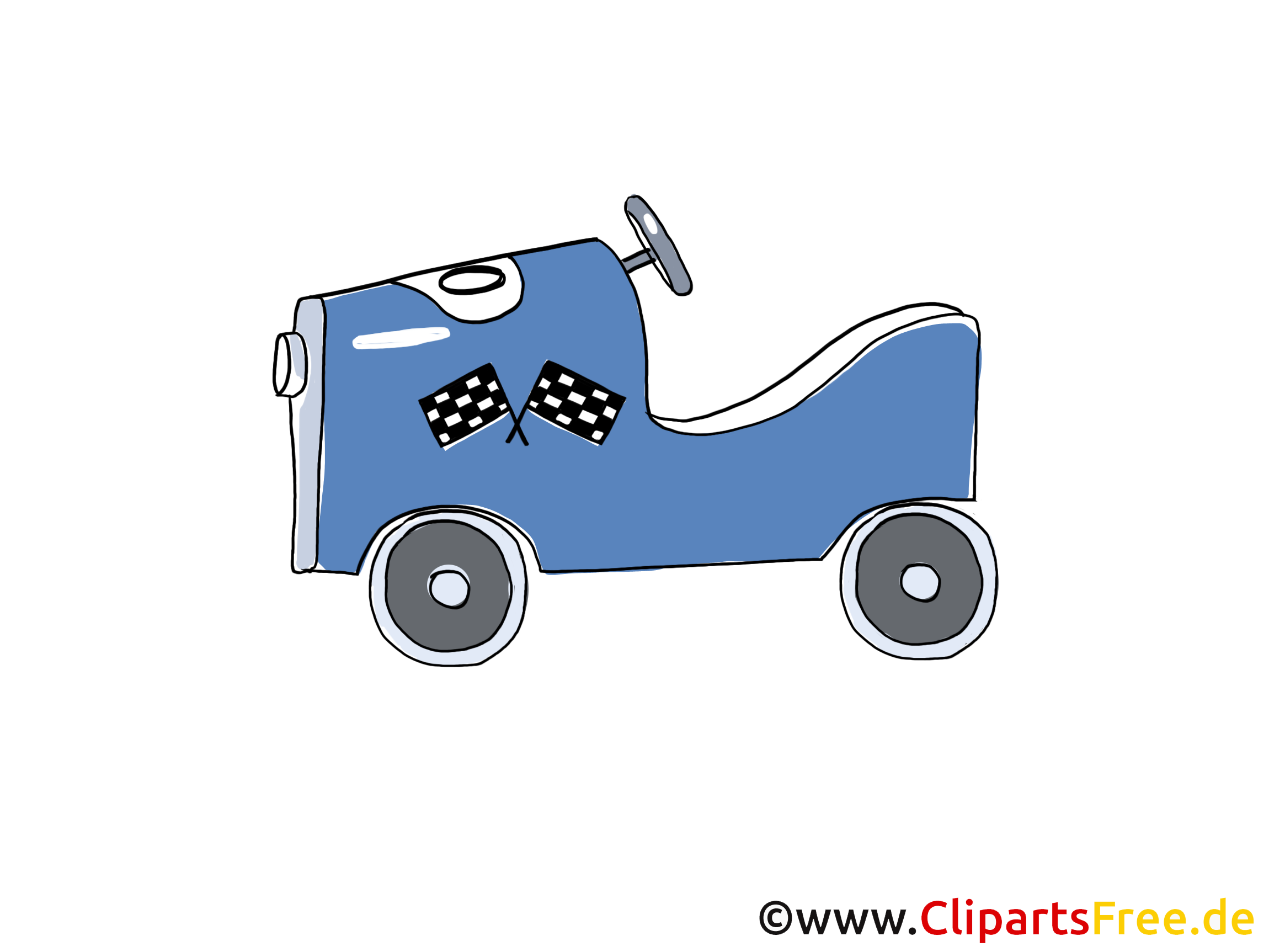 Kinder-Fahrzeug Clipart, Bild, Cartoon, Comic, Grafik