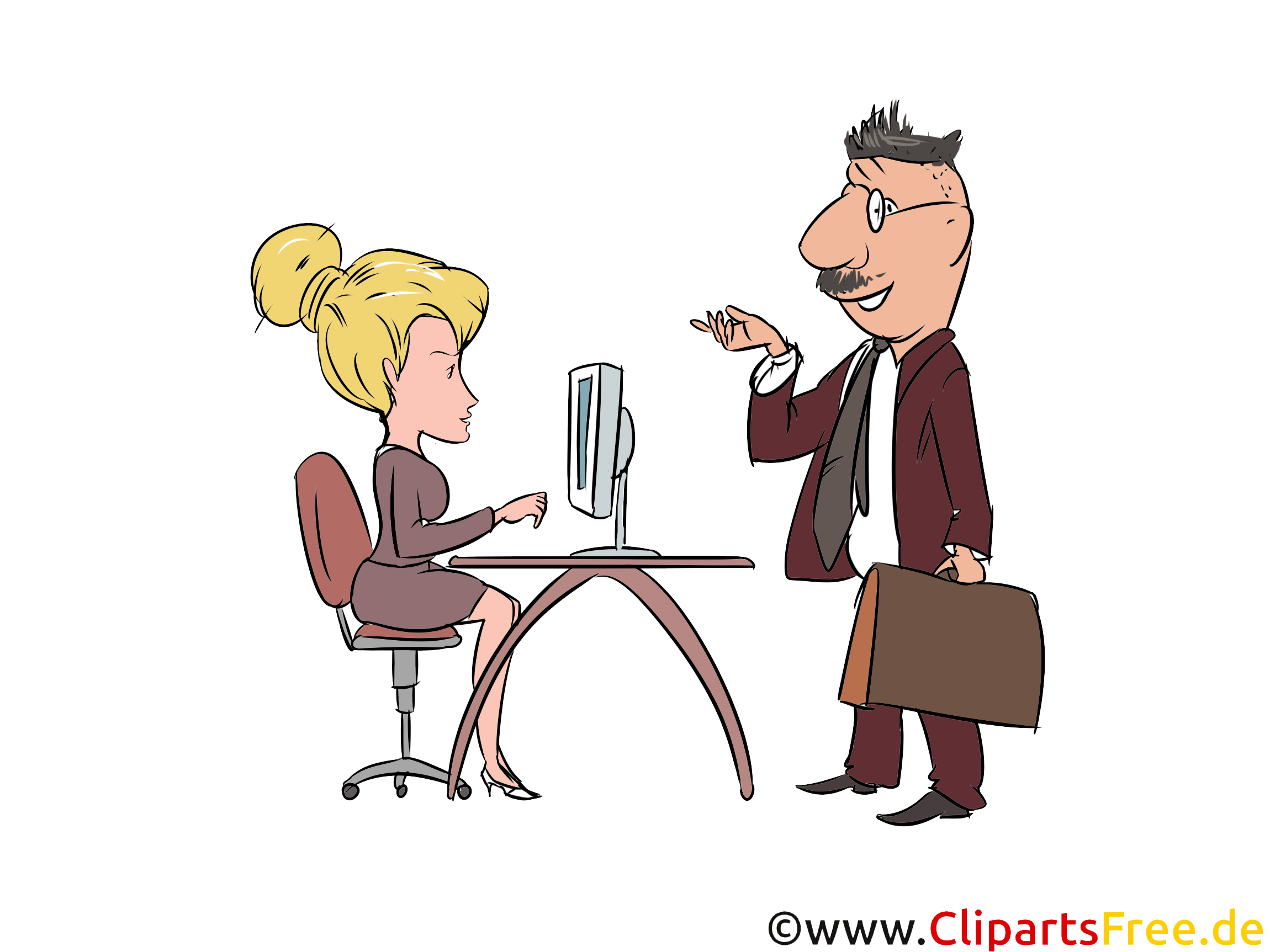 Vorstellungsgespräch Clipart, Illustration, Bild, Grafik gratis