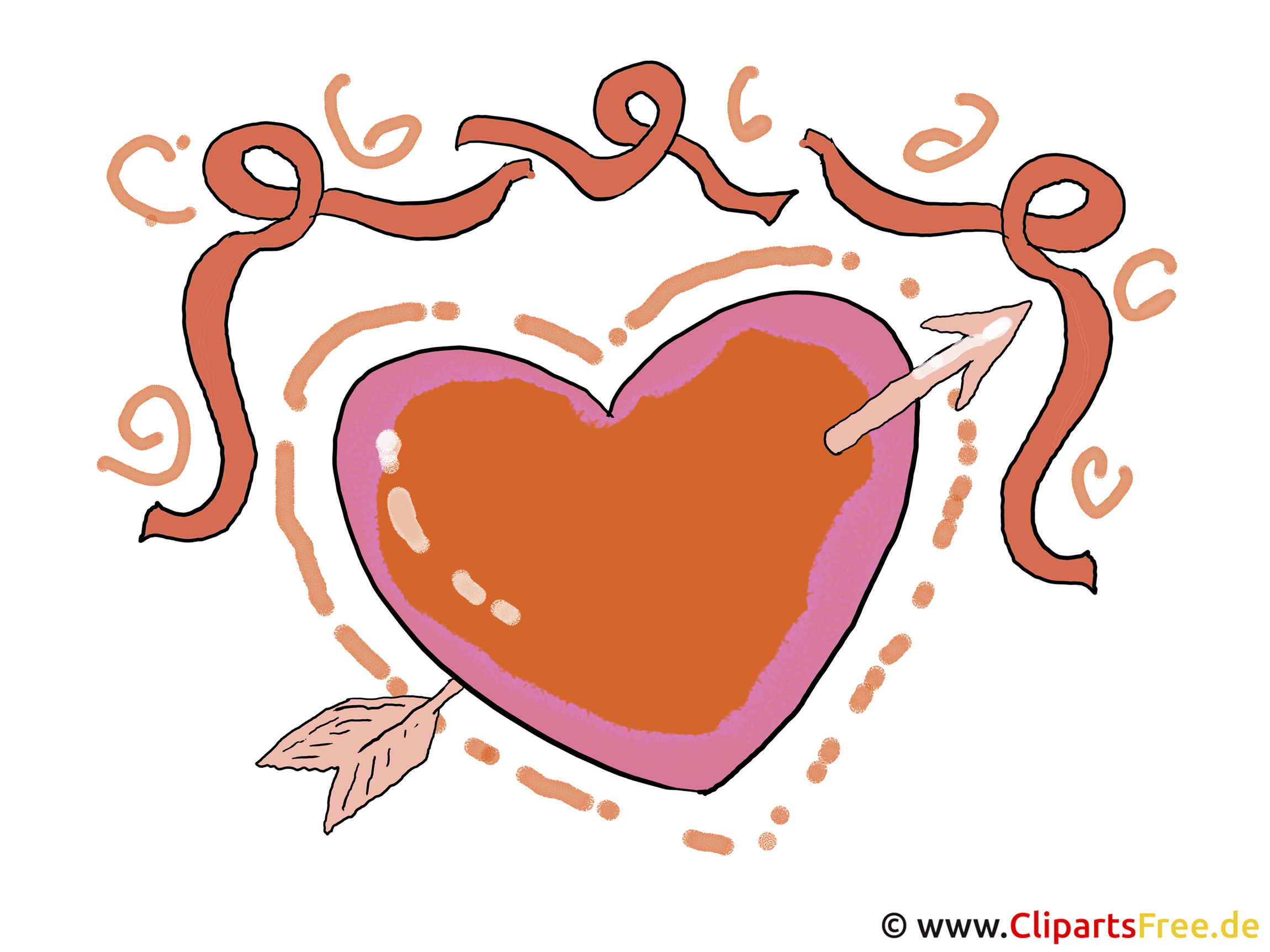 Kjærlighet bilde hjerte med en pil gjennom