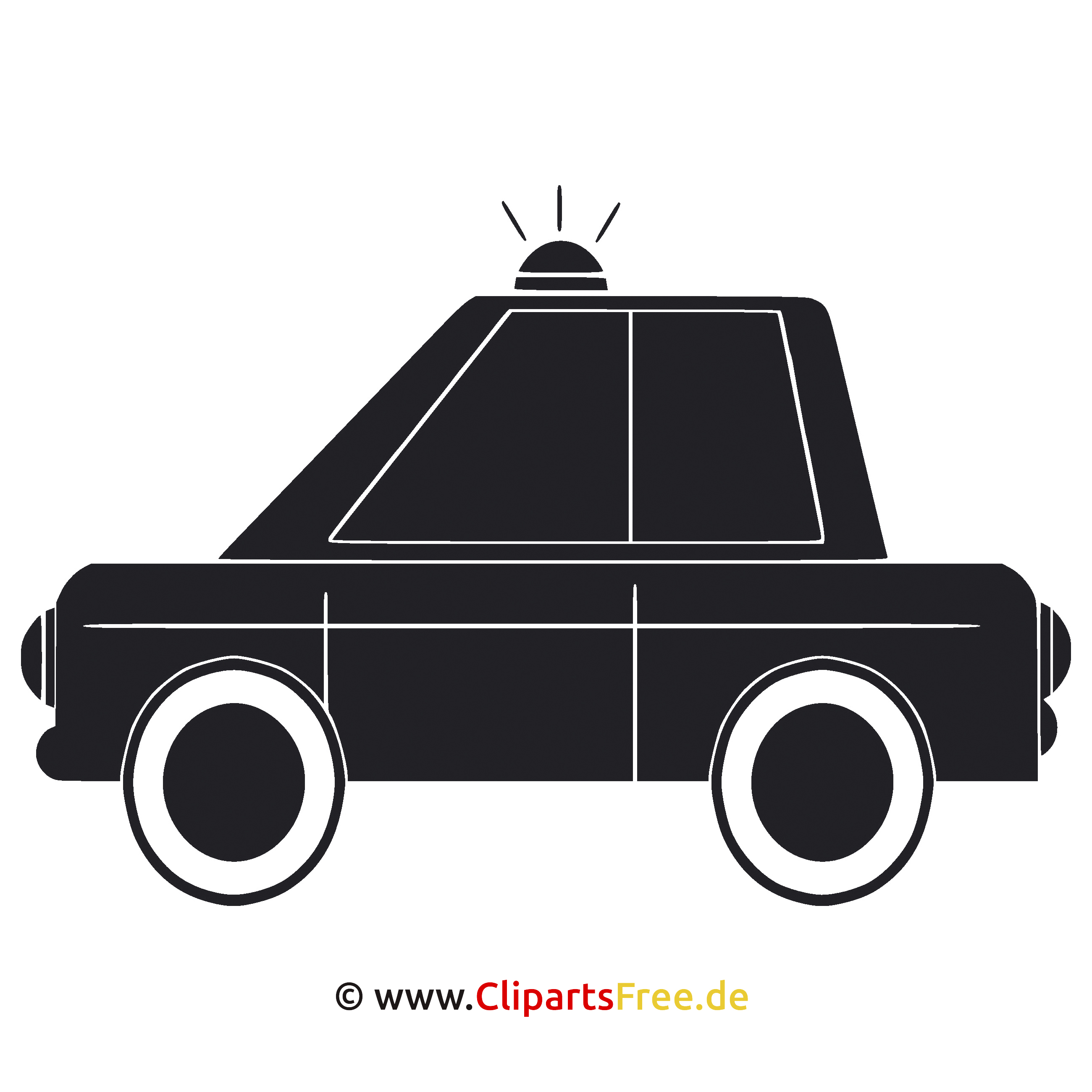 SVG Graphics - Polizei Auto Clipart