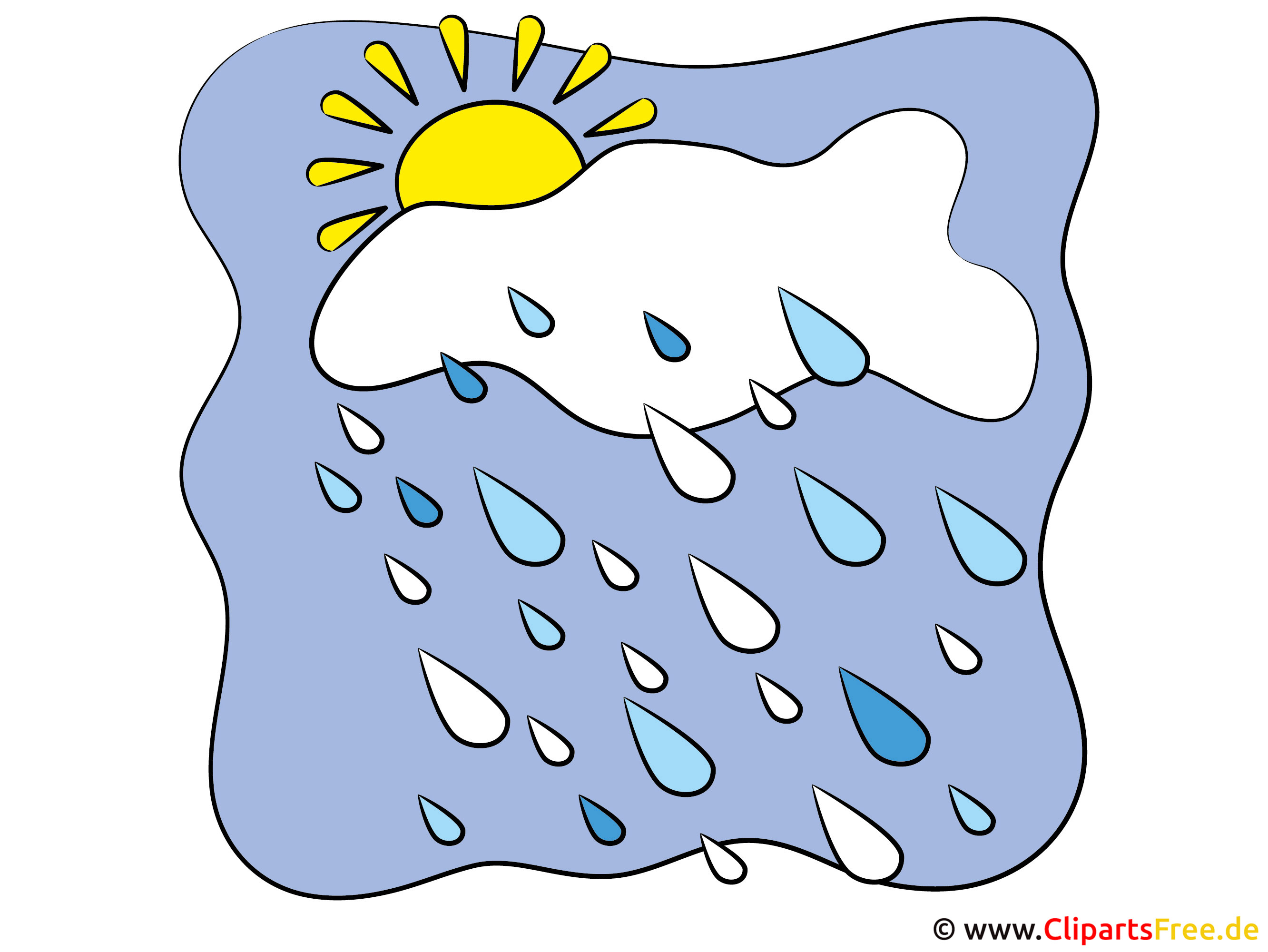 Wetter Icons kostenlos - Regen und Sonne