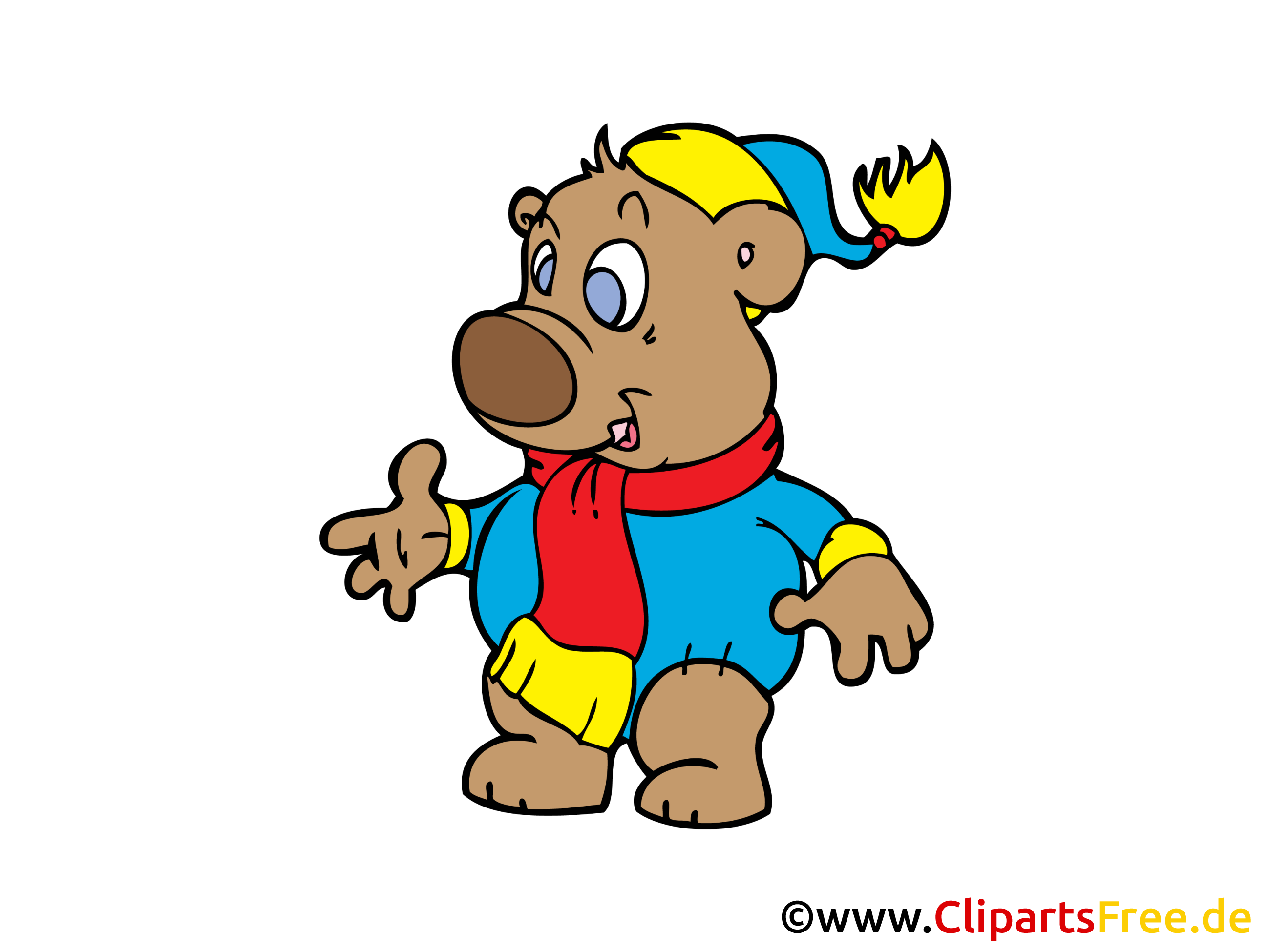 Teddy Baer Clipart, Bild, Comic, Cartoon gratis