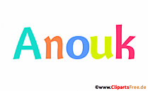 Anouk Vorname für Mädchen als animierte Gif-Datei